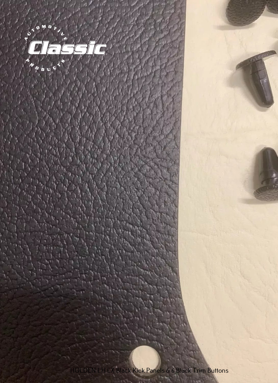 HOLDEN LH LX Side Kick Panels BLACK (pair) Inc 6 Black Trim Buttons ...